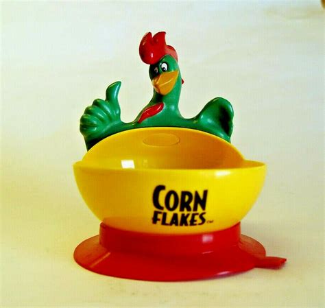 Fun Kellogg Corn Flakes Famous Cornelius Corny” Rooster Cereal Bowl