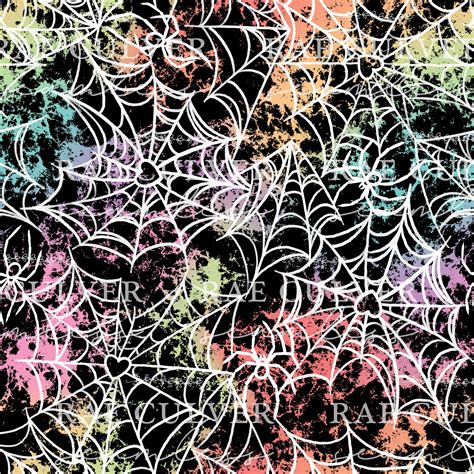 Rainbow Grunge Heart Spiderwebs — Raeculverseamless
