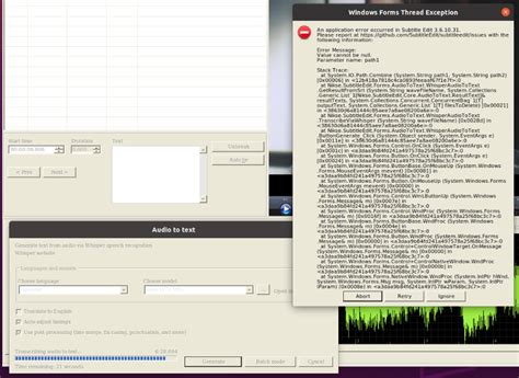 Whisper Audio To Text Not Working · Issue 6453 · Subtitleedit