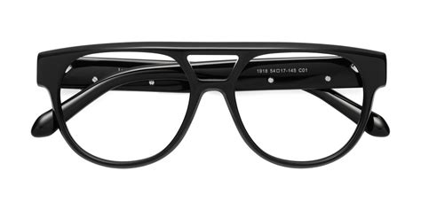 Black Double Bridge Grandpa Acetate Eyeglasses Lyon
