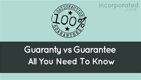 Guaranty Vs Guarantee Legal Definition And Use In Contracts