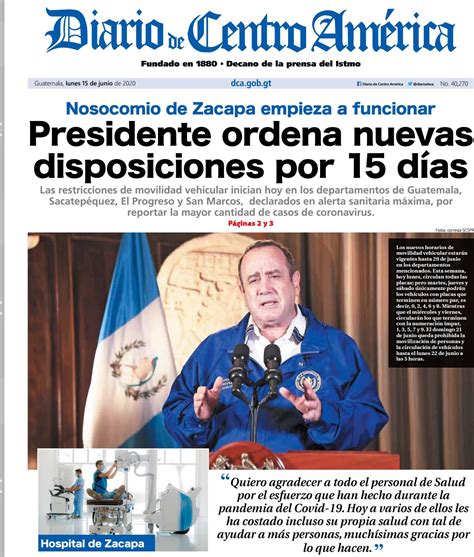 Edición del Diario de Centro América del lunes 15 de junio de 2020 by
