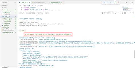 Azure Function App Fails To Write To Blob Storage When Running In Azure