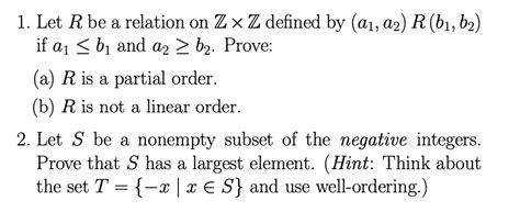 Solved 1 Let R Be A Relation On Z Z Defined By A1 A2 R Chegg Com