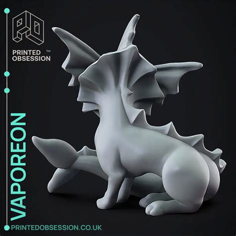 3d Printer Files 3mf File Vaporeon Pokemon Fan Art Creality Cloud