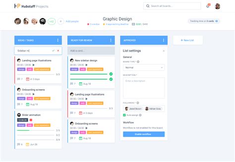 Full View Sidebar Design Kanban App Design