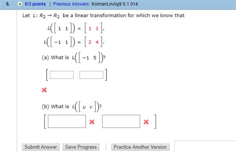 Solved Let L R 2 Rightarrow R 2 Be A Linear Transformation Chegg Com