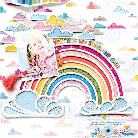 You Are My Sunshine Girl Layout Diseños Scrapbook Álbumes De