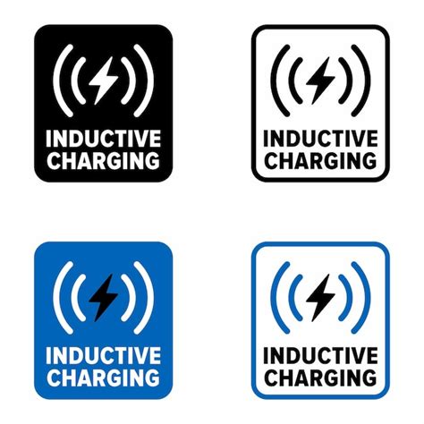 Premium Vector Inductive Charging Wireless Or Cordless Power Transfer Information Sign