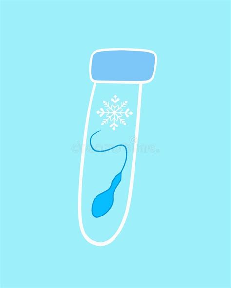 Vector Isolated Illustration Of Sperm Freezing Stock Vector