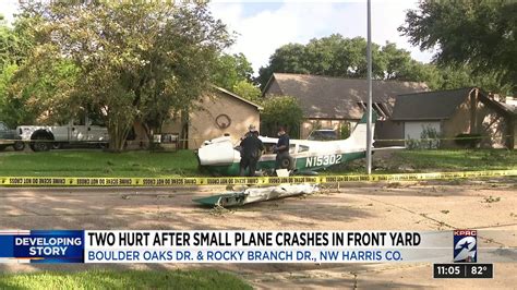 2 Injured When Small Plane Crashes Into Front Yard Of Bear Creek Home