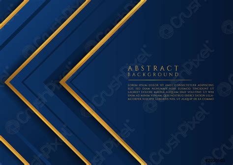 abstract square overlap layer wave shape luxury gold style blue stock