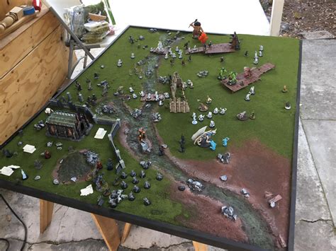 couldn t wait to start using my wip game board so i set up a battle on