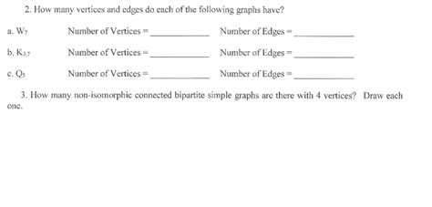 Solved How Many Vertices And Edges Do Each Of The Chegg