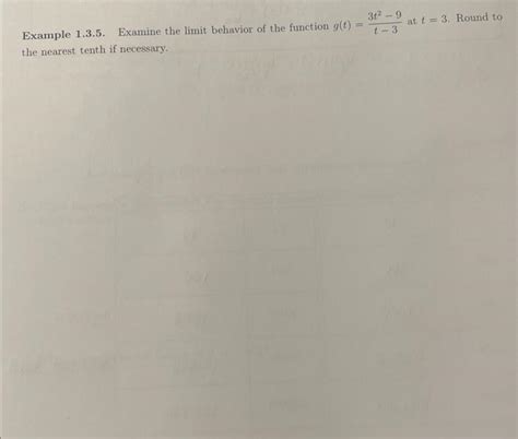 Solved Example 135 Examine The Limit Behavior Of The