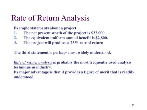 PPT Rate Of Return Analysis PowerPoint Presentation Free Download ID 6554313