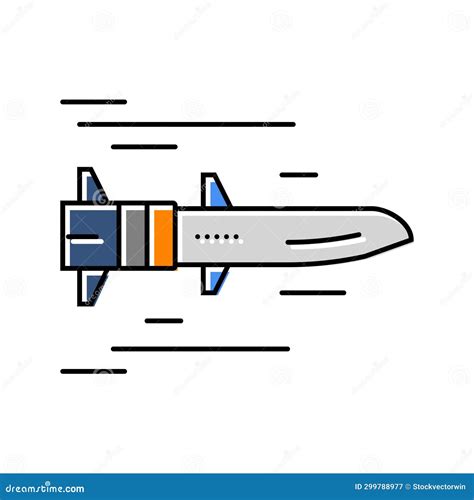 Hypersonic Missiles A Combat Rocket Is Flying Above The Clouds