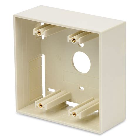 Belden Ax104130 Keyconnect Double Gang Surface Adapter Box Almond Icm Corp Worldeyecam Inc