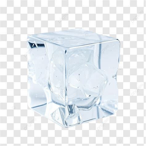 Ice Cube With Internal Cracks Ice Cube Ice Blue Ice Cubes Png