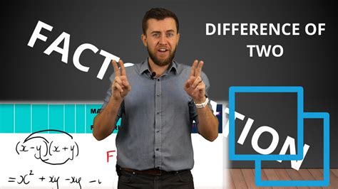 Factorisation The Difference Between 2 Squares Mathematics Grade 9 Youtube