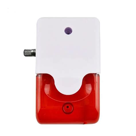 Mini Wired Strobe Siren V V V V Sound Alarm Strobe Flashing Red Light Sound Siren With