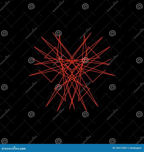 Abstract Geometric Shape Of Lines Vector Outline Illustration Stock