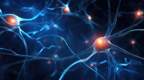 Premium Ai Image High Res Neuron Cells With Glowing Neural Links