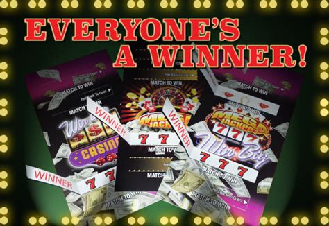 Pull Tab Package With Featured Game Piece Direct Mail