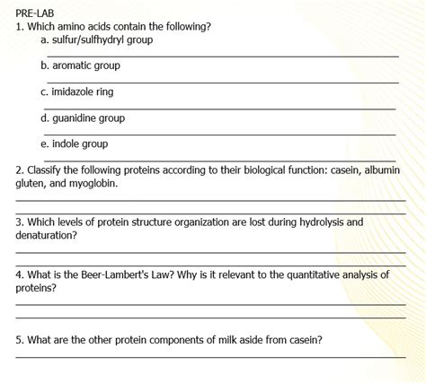 Solved All About Bio Chem Pre Lab 1 Which Amino Acids Contain The