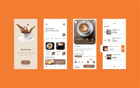 Coffee App Figma Mobile Template UI4Free