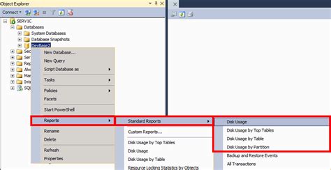 Ms Sql как посмотреть размеры таблиц