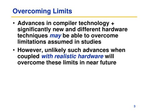 Cc 423 Advanced Computer Architecture Limits To Ilp Ppt Download