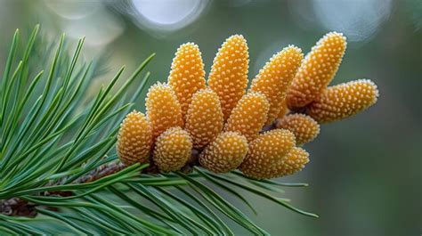 A Macro Photo Of Pine Pollen Showcasing Its Distinctive Winged