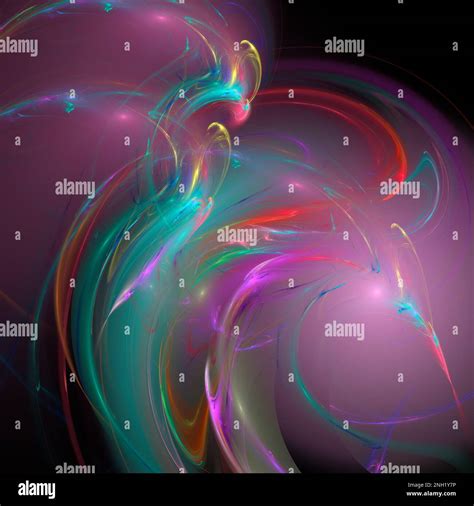Chaotic Curves Illustration Stock Photo Alamy