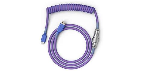 Glorious Coiled Keyboard Cables Nebula Purple