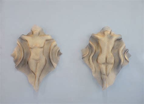 Set Of Nude Woman Torso Sculpture Metal Wall Art Wire Mesh Etsy