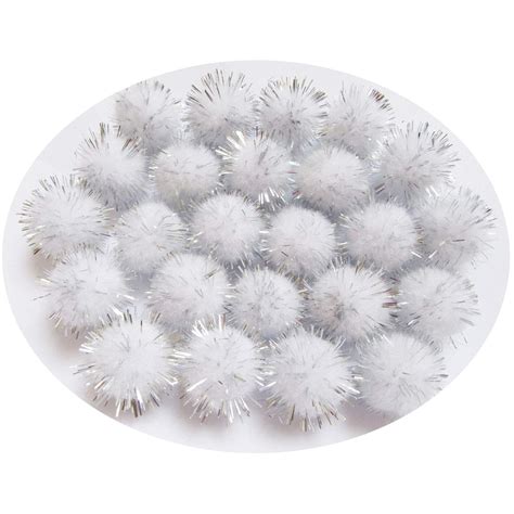 Great Choice Products 200pcs Glitter Tinsel Pom Poms Sparkle Balls For