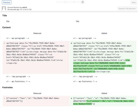 Footnotes Footnotes Are Not Reverted Or Restored With Post Revisions · Issue 52541 · Wordpress