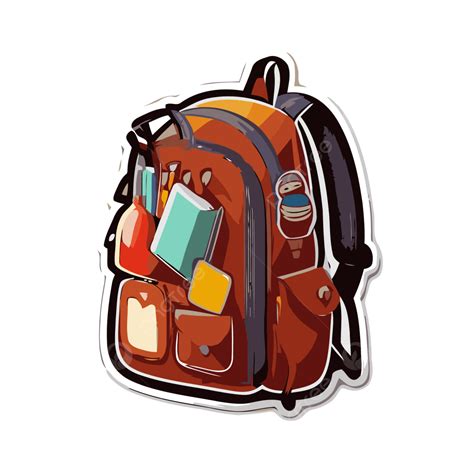 Cartoon Open Backpack