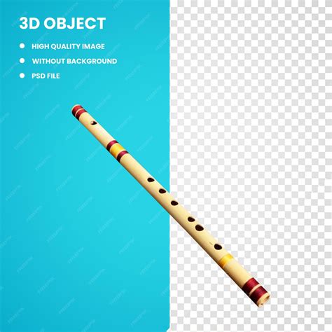 Premium Psd 3d Brown Ney Flute Flute Musical Instrument