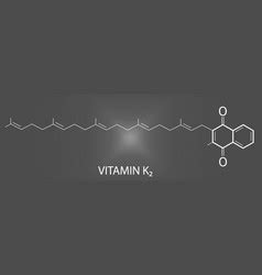 Chemical Structure Formulas Of Vitamin K1 And K2 Vector Image