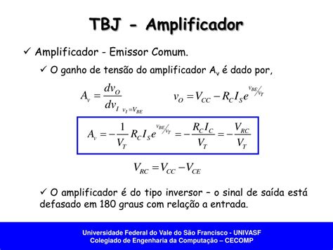 PPT Transistor Bipolar de Junção TBJ Parte II PowerPoint