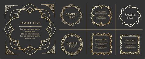 세련된 프레임 디자인 템플릿 화려한 이마 세트 금선세공에 대한 스톡 벡터 아트 및 기타 이미지 금선세공 한 줄로 고딕