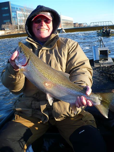 Dynamic Great Lakes Steelhead Fishing In A Great Lakes Tributary