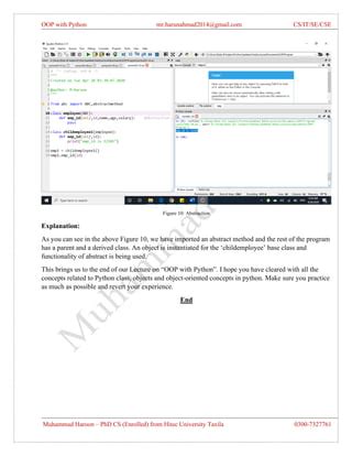Lecture 02 OOP With Python Language By Muhammad Haroon PDF