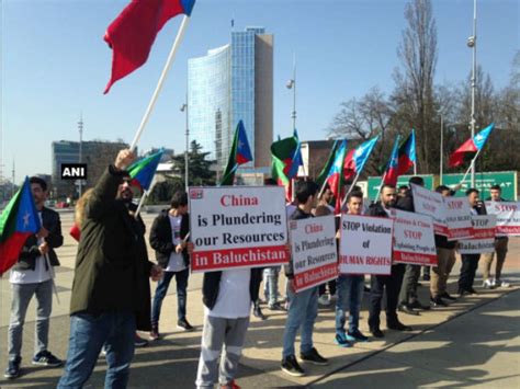 Protest Against China And Pakistan पाक चीन के खिलाफ बलूचों ने Un दफ्तर