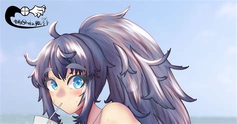 勝利の女神nikke 【nikke】水着ポリと水着ギロチン【もさもさポニテ】 ぐぇろぬこ：黒酢朱＠脳内喫茶店のイラスト Pixiv