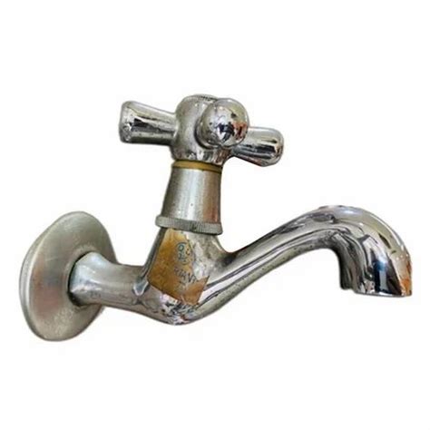 Silver Modern Brass Wall Mounted Water Tap For Kitchen Fitting Size