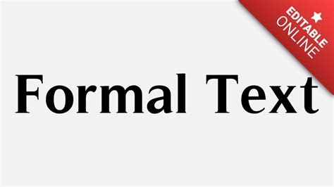 Texto Con Fuente Formal Generador De Efectos De Texto