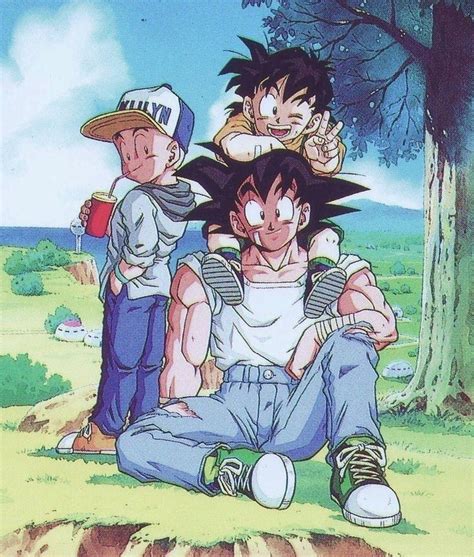 Goku Gohan And Kuririn Dragon Ball Art Dragon Ball Goku Dragon Ball